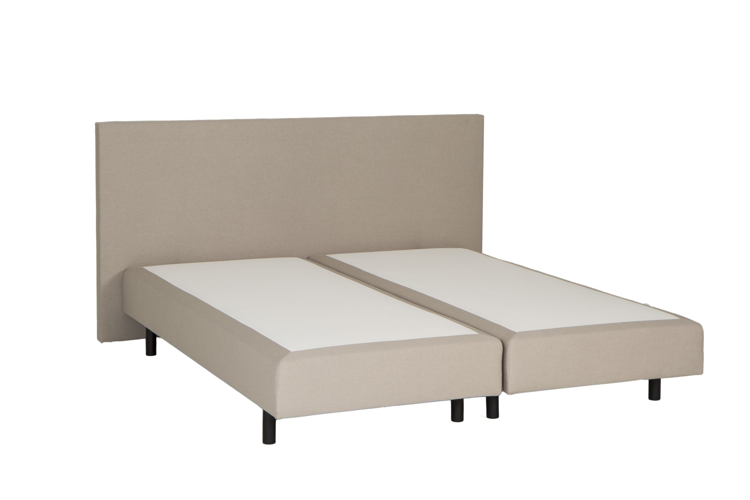 Lit box Urban 2 pièces 180x200cm tissu gris beige - Weba meubles